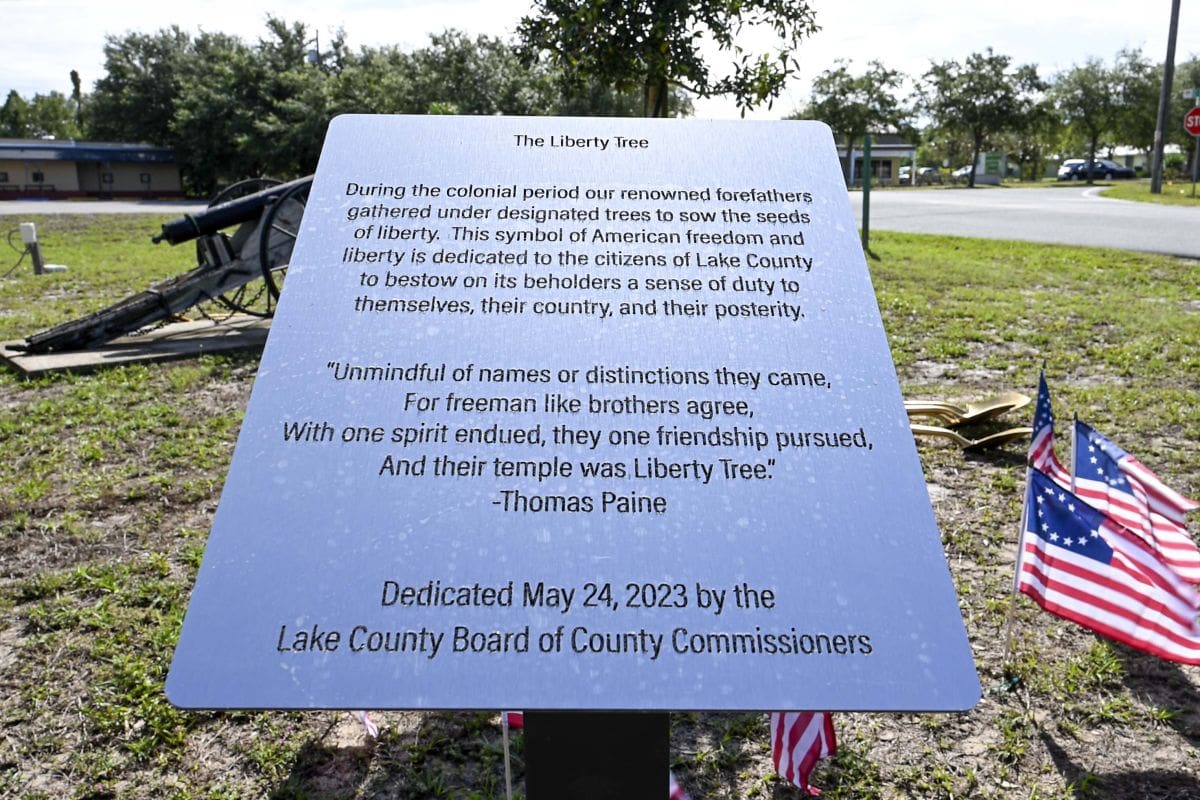 Lake County Dedicates Liberty Tree to Preserve the Spirit of Patriotism