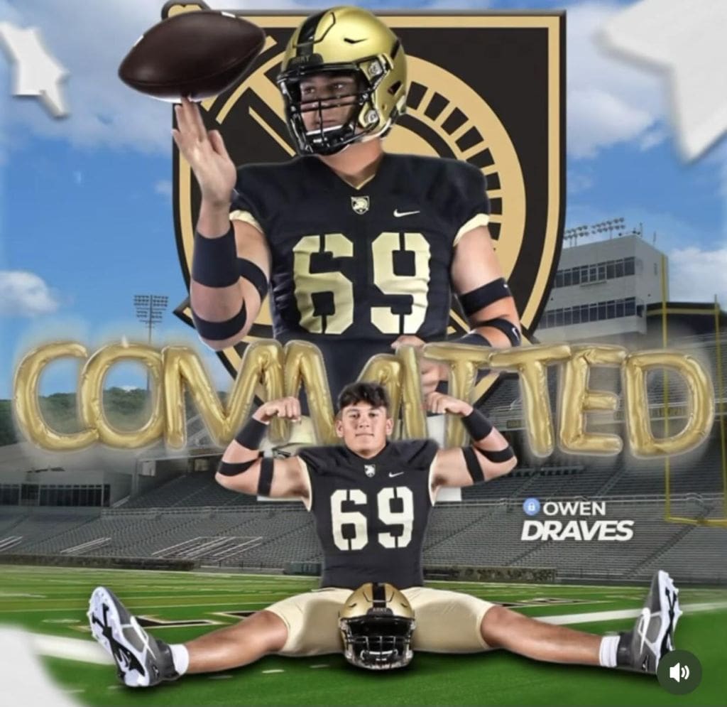 MDCA Football Star Owen Draves Commits to Army!